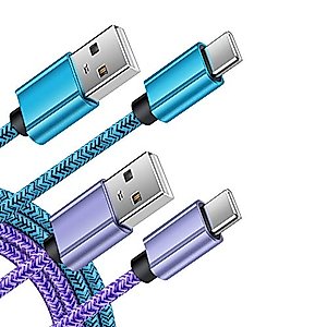 Type C Charger Cable USB C Cables Fast Charging Power Phone Charger Cord 6ft 2Pack for Samsung Galaxy S23 S23+ S23 Ultra S22 S21 A13 Note 20 A10e A21 A11 S20 Plus S10 S9 A71 A01 A20 A51 A50 z fold4 3