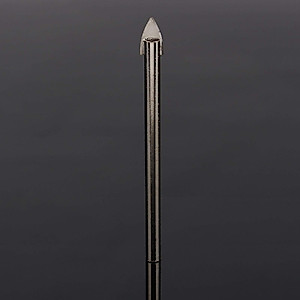 10Pcs 6mm Carbide Alloy Spear Head Drill Bit Tile Glass Ceramic Mirror Drill Bit U-Shaped Groove Desigh Tungsten Carbide Drill Bit Set Triangle Spear Point Head Glass Hex-Shank Drill Bits