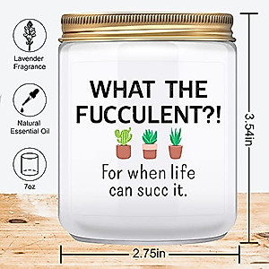 Funny Gifts for Women, Men- Birthday Gifts for Best Friends, Her, Him, Girlfriend, Sister, Plant Lover- Unique Christmas Gifts & Valentines Day Gifts- Mother's Day Gifts Mom- Lavender Candles