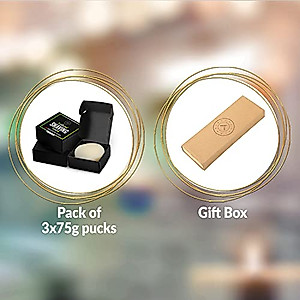 Natural Shave Soap Puck - 3 Shaving Soap Pucks, Shave Soap For Men With Dry Sensitive Skin, Made With Olive Oil, Coconut Oil, Shea Butter, Beeswax, Rich Lather, Perfect For Shaving Mug, Bowl, Scuttle