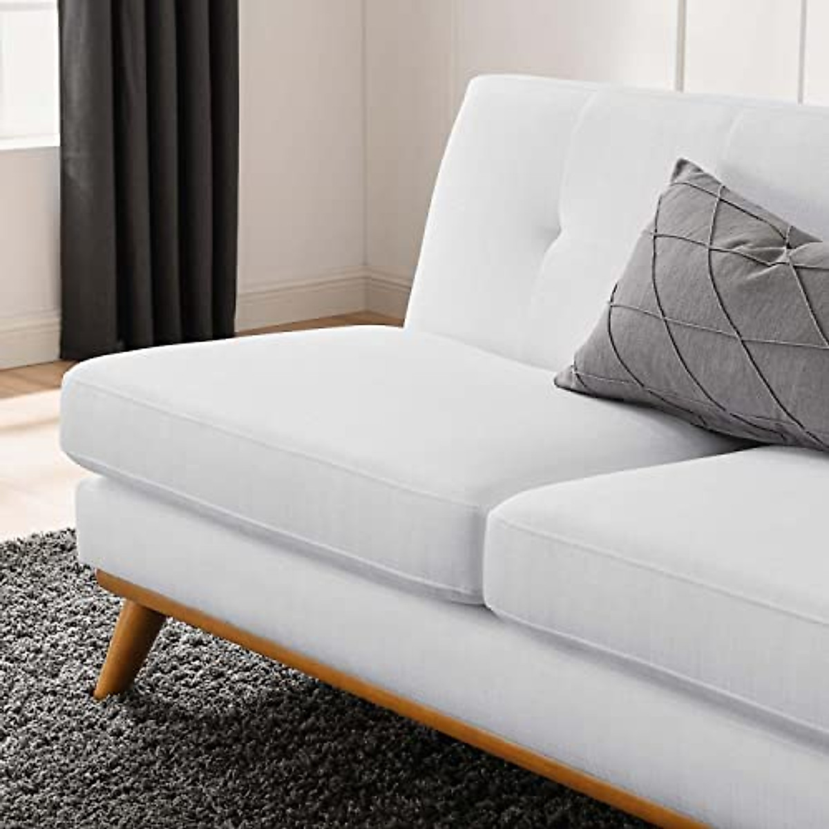 Modway Engage Upholstered Fabric Right-Arm Loveseat, White