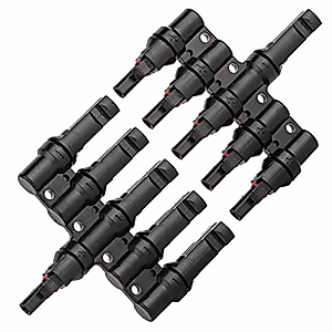 5 to 1 Solar Panel Connector - 5 Way Branch DIY Mount Tool Solar Parallel Connector in Pair - Solar Wire Connectors for Connection Between Solar Panels