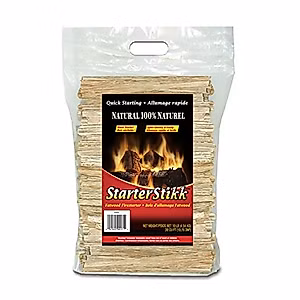 Pine Mountain, Fatwood StarterStikk, Natural Firestarting Sticks for Campfire, Fireplace, Wood Stove, Fire Pit, Indoor & Outdoor Use, 10 Pound