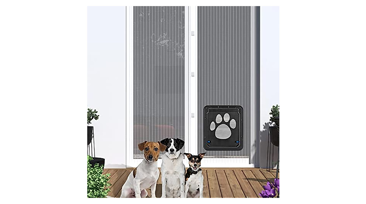 Ownpets Lockable Dog Screen Door - Durable & Easy to Use