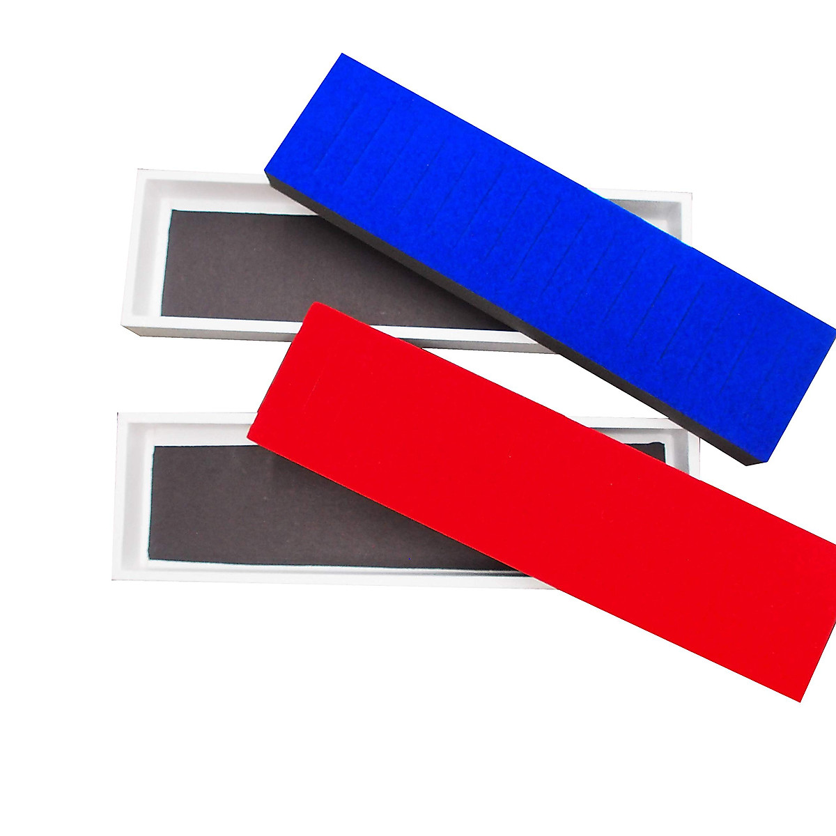 N'icePackaging Red, White, & Blue Bangle Display Combination - Dual Trays w/Colored Foam Companions