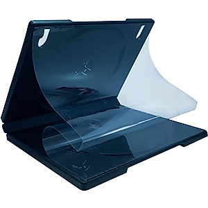 CheckOutStore (10) Premium Standard Double 2-Disc DVD Cases 14mm (Black)