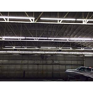 JOMITOP 8ft Led Tube Light,T8 LED Light Bulb 8 foot, 45W (100W Equivalent),Single Pin FA8 Base Led Shop Lights,Dual-Ended Power, Cold White 6000K, 5400LM, Clear Cover, AC 85-277V 4 Pack