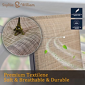 Sophia & William Outdoor Patio Bar Stools Swivel Bar Stool 2 Pack High Back Patio Bar Chairs Textilene Patio Furniture Set Bar Height All Weather for Lawn Garden Backyard Pool Supports 300lbs