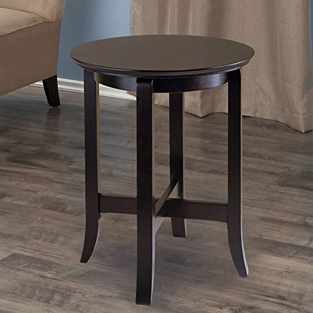 Winsome Toby 21.97-inch x 18.03-inch x 18.03-inch Composite Wood End Table, Espresso (92019)