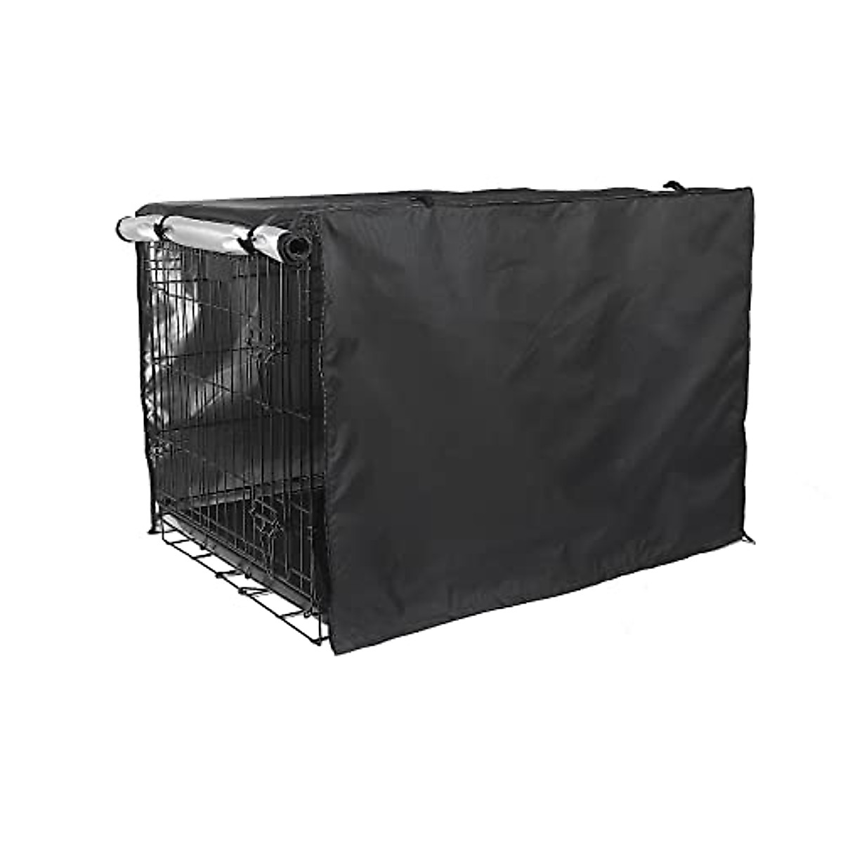 Dog Crate Cover 36 inch - Double Door, Dog Kennel Indoor, Waterproof Dog Kennel Cover with Air Vent Window, for Indoor/Outdoor Most Wire Dog Crate(Black)