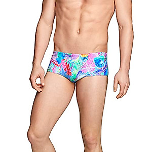 Speedo Men's Swimsuit Euro Brief Endurance Printed