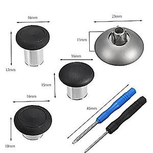 E-MODS GAMING® Replacement Thumbsticks & Grip Holder Base for X-One Elite/PS 4/Switch Pro Controllers - Black