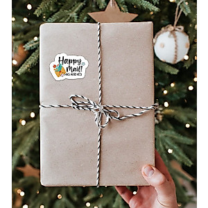 Happy Mail Has Arrived Cute Small Shop Happy Mail Stickers, Online Retailers Small Business Small Shop Thank You Stickers Gift Bags Packages Envelopes Labels, 500 Labels Per Roll