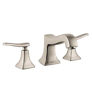 hansgrohe Metris C Classic 2-Handle 16-inch Wide Roman Tub Filler Freestanding Bathtub Faucet in Brushed Nickel, 31313821