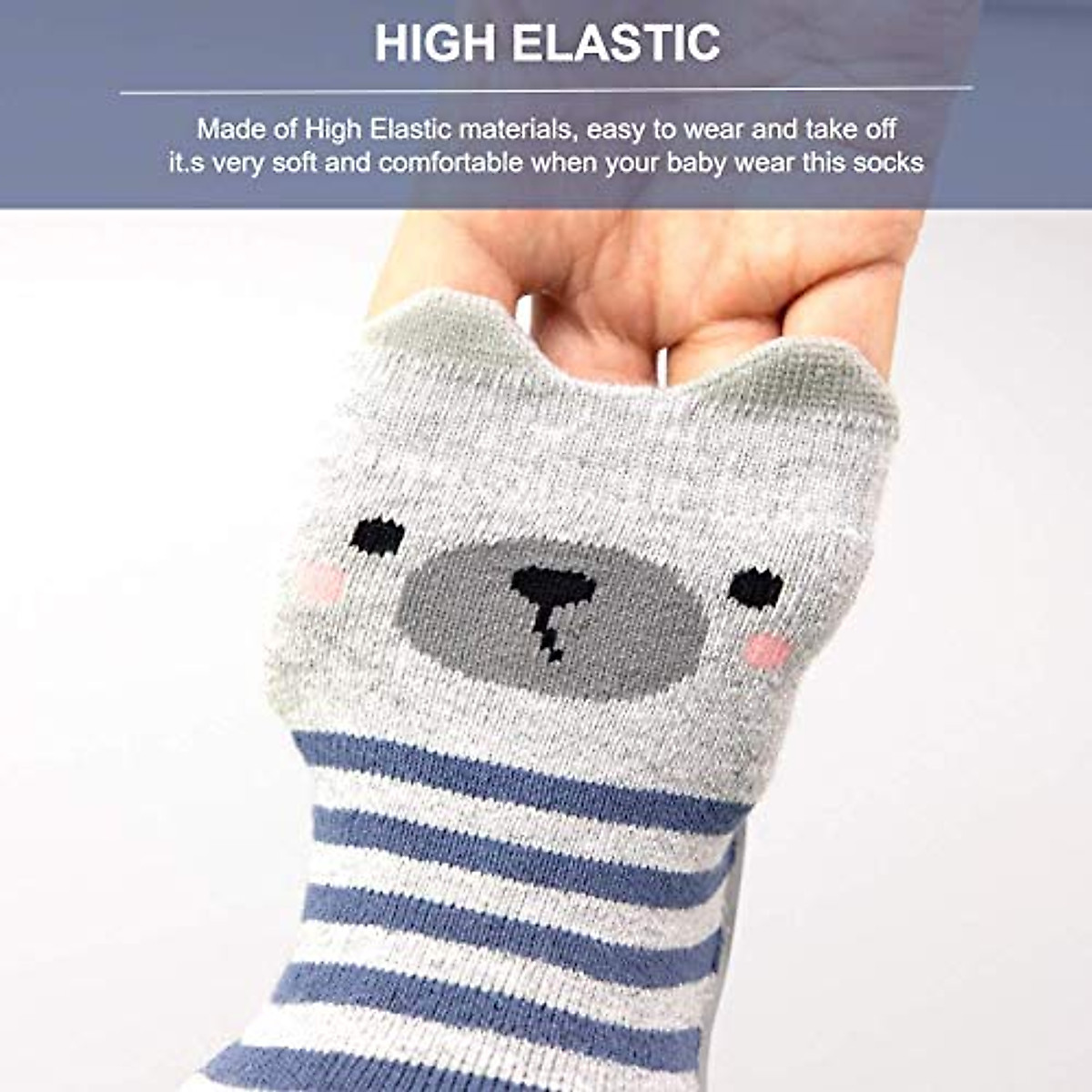 Babycare Toddler sock shoes baby boys girls Slippers shoes Baby Infant First Walking Shoes Rubber Sole Non-Skid Floor Slippers(Grey, LARGE, numeric_6_point_5)