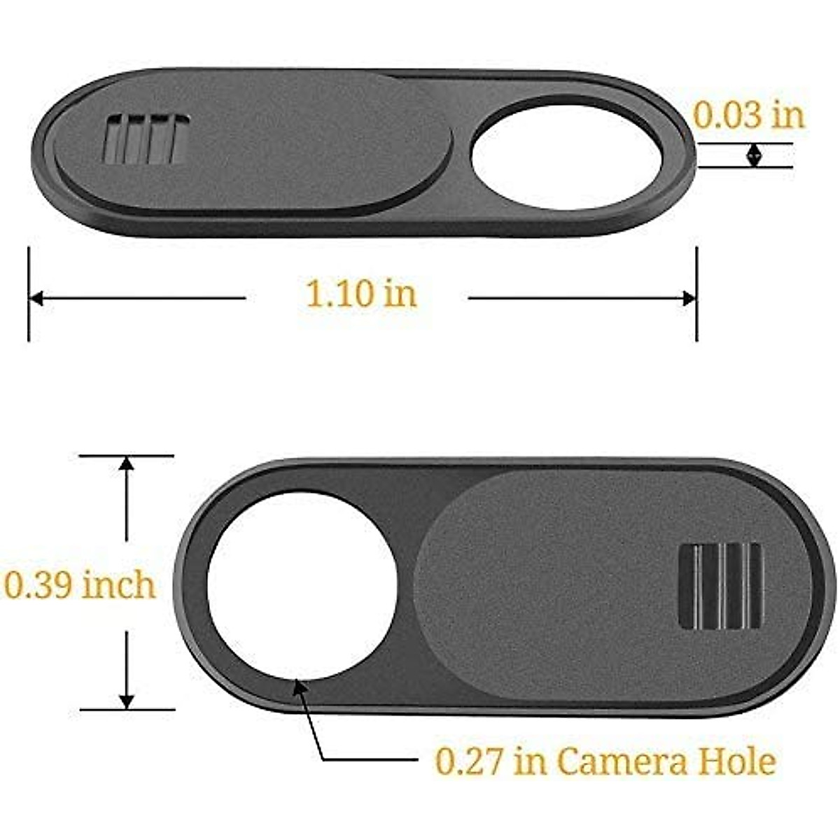 LUC Webcam Cover Slide, 6 Pack Ultra-Thin Laptop Web Camera Cover, Compatible with MacBook, Laptop, PC, Computer, iMac, iPad, Protect Privacy and Security