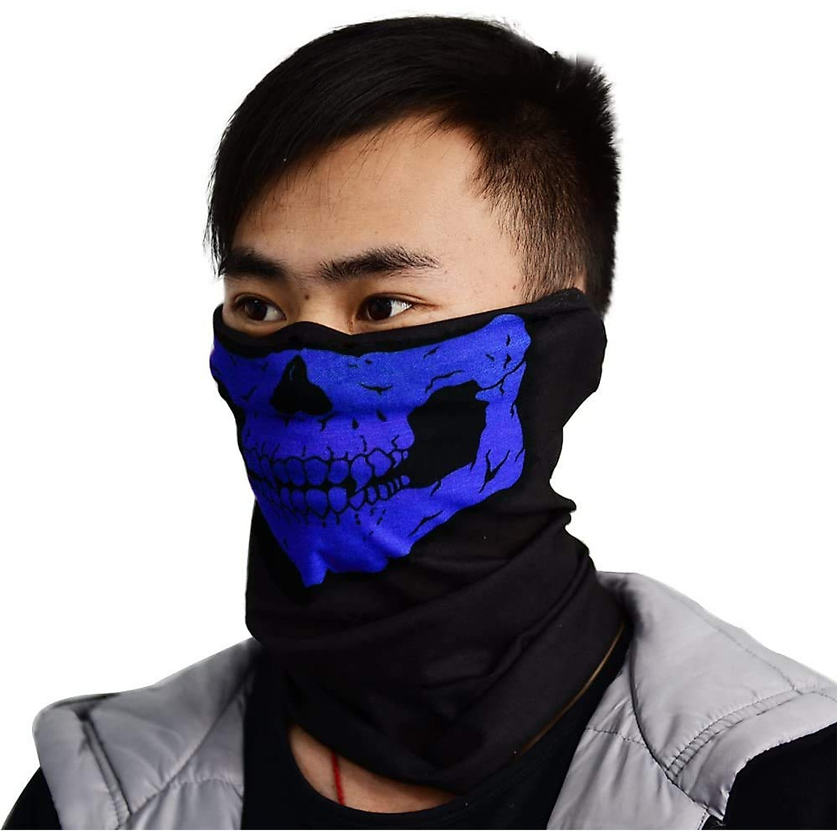 TYmall 3pcs Face Bandanas Skull Face Mask for Motorcycle Bike Riding Fishing Hunting Cycling