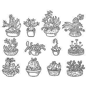 Flower Pot Silicone Clear Stamps for Card Making Scrapbooking Embossing DIY Craft Album Decoration Rubber Seal Stamps Silicone Stamps