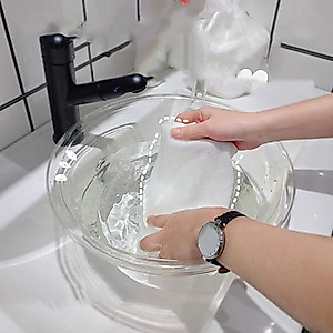Transparent Wash Basin, Thick PET Plastic, Sturdy Large Capacity, Multifunction, Round Clear Dish Tub for Home Kitchen Bathroom (Large)