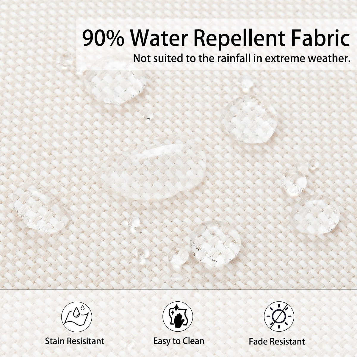 Magpie Fabrics Patio Bench Cushion 45"x18", Indoor/Outdoor Non-Slip Water Resistant Long Seat Pads, Tufted Loveseat Cushion for Swing, Settee, Window, Garden, Wicker, Front Porch(Recycled Cream White)