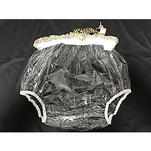 Haian Pull-On Locking Plastic (PVC&EVA) Pants (Glass Clear, Medium)