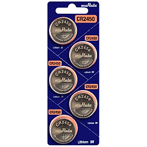 Murata CR2450 Battery DL2450 ECR2450 3V Lithium Coin Cell (15 Batteries)