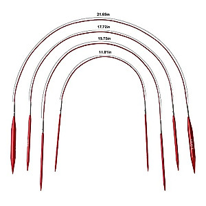 LOOEN Ergonomic Crochet Hooks Sets, 41 Piece Kits with 26 Red Aluminum Circular Knitting Needles, Additional Knitting & Crochet Supplies for Arthritic Hands, Extra Long Crochet Needles