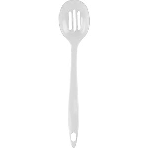 Durable Melamine Cooking Slotted Spoon,White