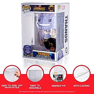 EVORETRO Funko Pop Protector - 10-Pack - Funko Pop Display Case - Glow in The Dark Edges Compatible with All Standard 4" Funko Pop Figures, 0.40 mm Thick & Stackable, Will Last for Years to Come.