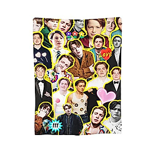 Blanket Kit Connor Soft and Comfortable Warm Fleece Blanket for Sofa,Office Bed car Camp Couch Cozy Plush Throw Blankets Beach Blankets