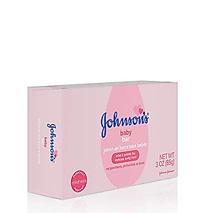 Johnson's Baby Body Soap Bar, Gentle for Baby Bath and Skin Care, Hypoallergenic and Dermatologist Tested, Paraben Free, Phthalate-Free, Dye-Free, 3 oz (Pack of 6)