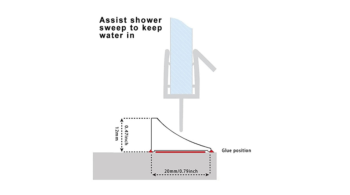 39 Inch Water Guard for Kitchen & Bathroom - Clear Silicone Splash Barrier