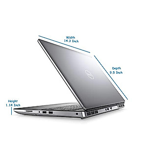 Dell Precision 7550 Workstation Laptop PC, FHD Non-Touch, Intel Core i7-10850H Processor, 32GB Ram, 512GB NVMe SSD, HDMI, Thunderbolt, NVIDIA Quadro T1000 4GB GDDR6, Windows 10 Pro (Renewed)