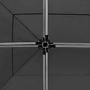 Professional Folding Party Tent with Walls Aluminum,Fruit Stand Gazebo,Deck Gazebo,Camping Gazebo,Hardtop Gazebo,Featuring a Folding Design,for Barbeque,Garden Party,Markets,19.7'x9.8' Anthracite