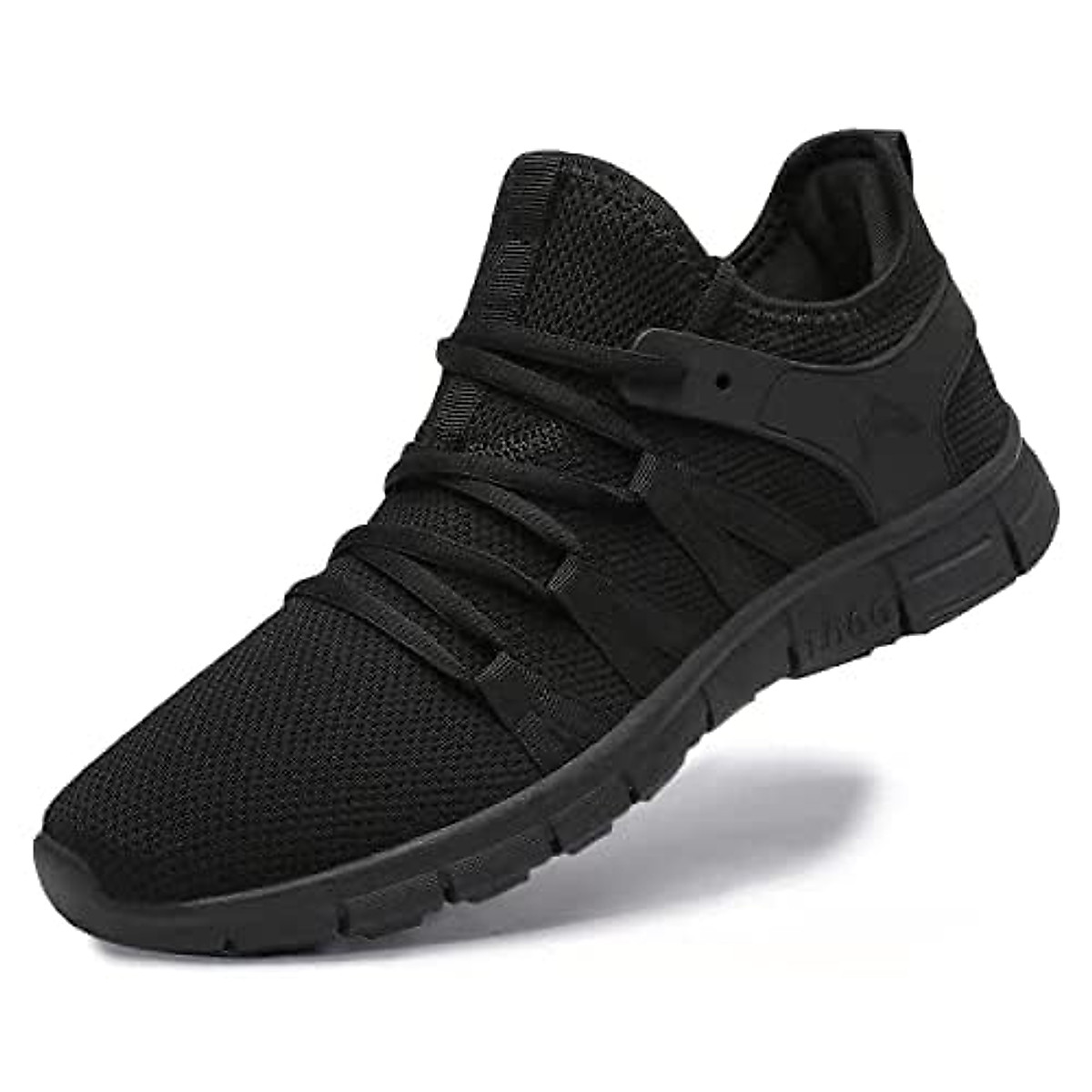 AOE Womens Walking Running Shoes Ultra Lightweight Breathable Mesh Tennis Shoes Non Slip Athletic Workout Gym Sneakers 8women / 7men All Black