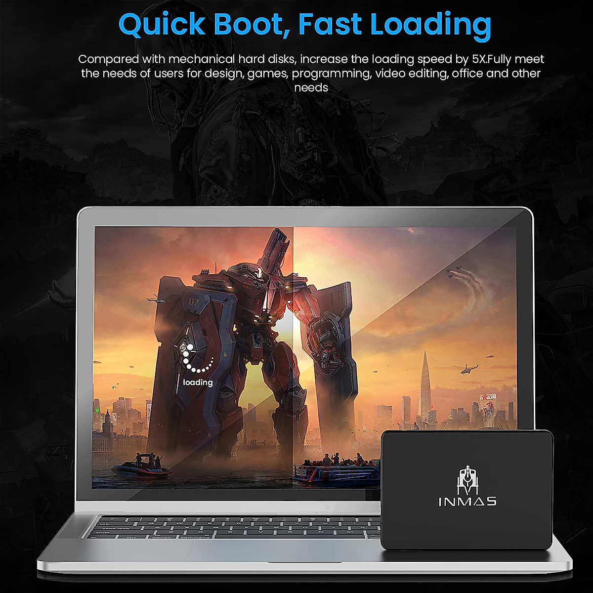 UTDKLPBXAQ SSD 1TB 2.5” Internal Solid State Hard Drive, Up to 540 MB/s SATA 6.0GB/s, Internal Hard Disk HDD Replacement for Increase Performance, Drive Fast Read for Gaming Notebook PC Desktops