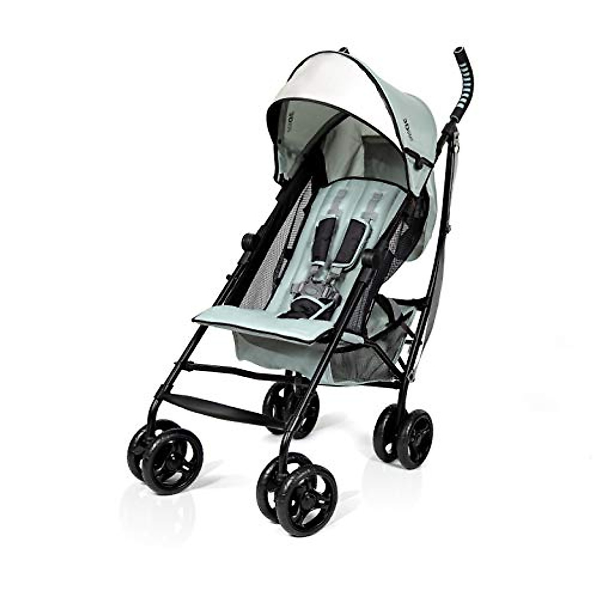 Summer Infant 3Dlite Convenience Stroller, Eucalyptus–Lightweight Stroller with Aluminum Frame, Large Seat Area, Mesh Siding, 4 Position Recline, Extra Large Storage Basket-Infant Stroller for Travel