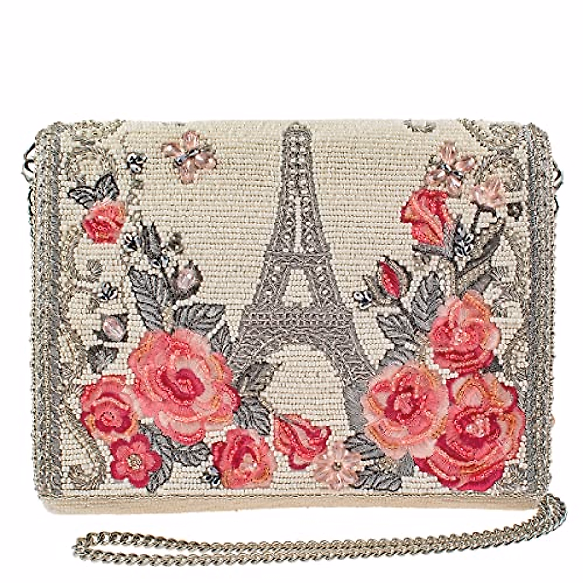 Mary Frances Bonjour Crossbody Clutch Paris Handbag, Multi