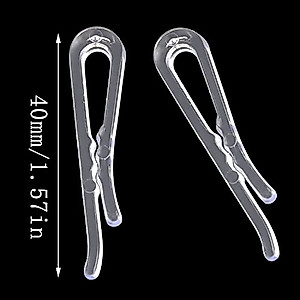 Plastic Alligator Clip yyangz 400PCS U Shape Clear Durable Plastic Alligator Clips, Transparent Plastic Shirt Clips with Teeth for Ties, Pants,Shirts, Securing Fabric Clip