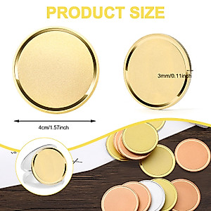 10pcs Brass Laser Engraving Blanks Blank Challenge Frosted Coin with Acrylic Protection Box - 40mm for DIY Crafts Birthday Travel Commemorative Collection