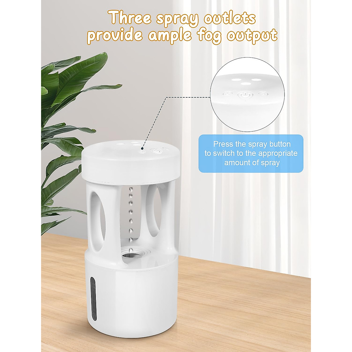 RooXchowla Anti Gravity Humidifier,Water Drop Humidifier ，Drip Drop Humidifier with Night Light,Rain Cloud Humidifierhigh-capacity Silent humidifier for Bedroom/Baby Nursery/Bathroom//Living Room.