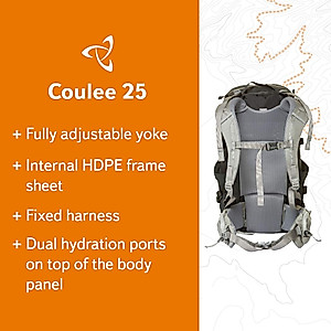 Mystery Ranch Coulee 25 Backpack - Daypack Built-in Hydration Sleeve, Black, SM/MD