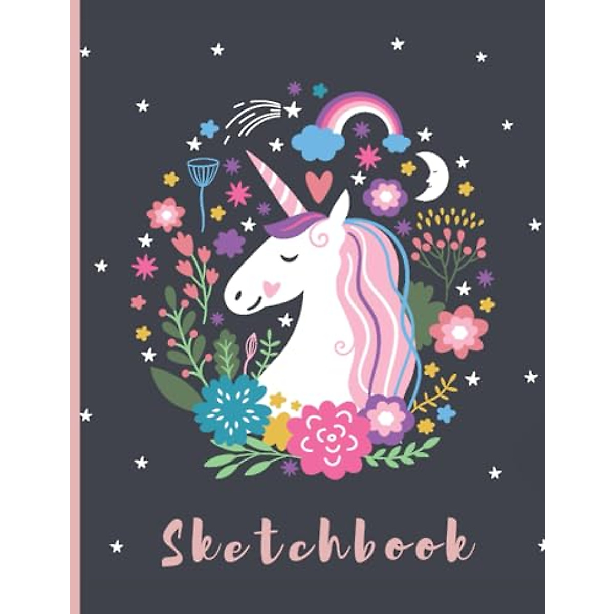 Sketchbook: A Cute Unicorn Kawaii Large Sketchbook/Notebook:108+ Pages of 8.5"x11" With Blank Paper for Girls To Drawing, Doodling, Journal ,Sketching ... Edition) (Cute Unicorn Sketchbook for Girls)