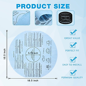 Tegeme 10 Pieces Wet Dry Vac Filter Vf2002 Dry Disc Vacuum Filters Compatible with Shop-vac Wet Dry Vacuum Cleaners with 5 Gallon and Larger, with 4 Pieces Retaining Bands, Reusable