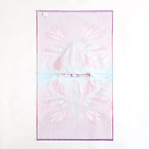 BEACH HOUSE Butterfly Hooded Poncho Beach and Bath Towel for Kids, Purple