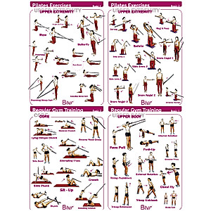 BIVR Portable Pilates Home Kit - Home Workout Equipment with Designed Pilates Loop Straps, Fabric Long Resistance Exercise Bands, Door Anchors and Aluminum Carabiners for Working Out as in Reformer