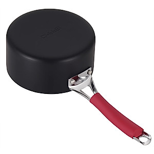 EPPMO Nonstick Saucepan with Lid, Hard-Anodized Scratch Resistant Small Sauce Pan, Dishwasher Safe, 1.6 QT Black