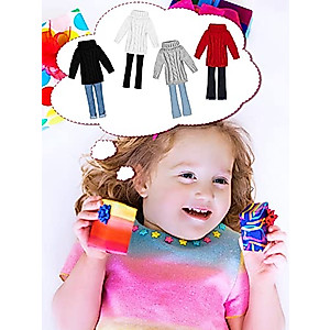 Bencailor 8 Pieces Doll Clothes 11.5 Inch Girl Doll Accessories Cotton Denim Pant Regular Outfit Energetic Doll Clothing Set (Stylish Style)