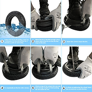 YBang 60/70-6.5 10 * 2.5 Solid Honeycomb Tire for Segway Ninebot Max G30 Electric Scooter Front Rear Tire Non-Slip Spare Tire Damping (1 PCE)