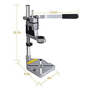 Benchtop Drill Press, Drill Workbench Repair Tool Clamp Universal Bench Clamp Drill Press Stand Workbench Repair Tool for Drilling Collet Workshop, Single Hole Aluminum Base